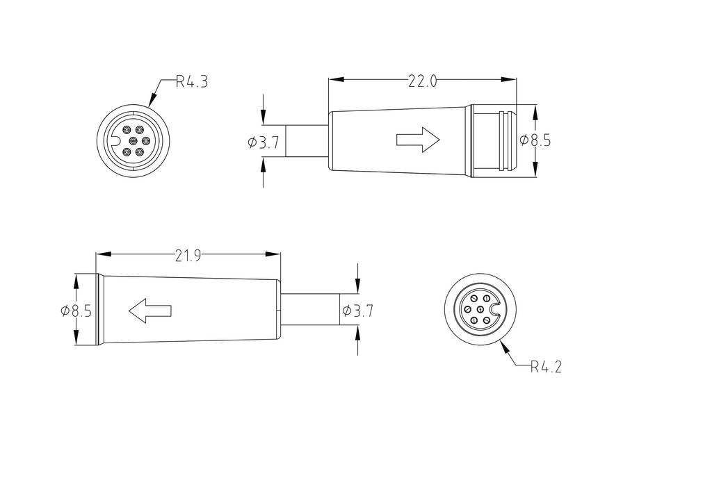 Signal MINI D 5 pin - Buy Signal MINI D 5 pin,5 pin connectors ebike, 5 ...