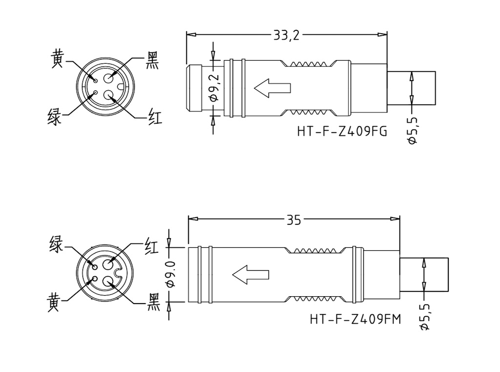 Z409F 4 pin Battery connector - Buy HT-F-Z409F, four pin connector for ...