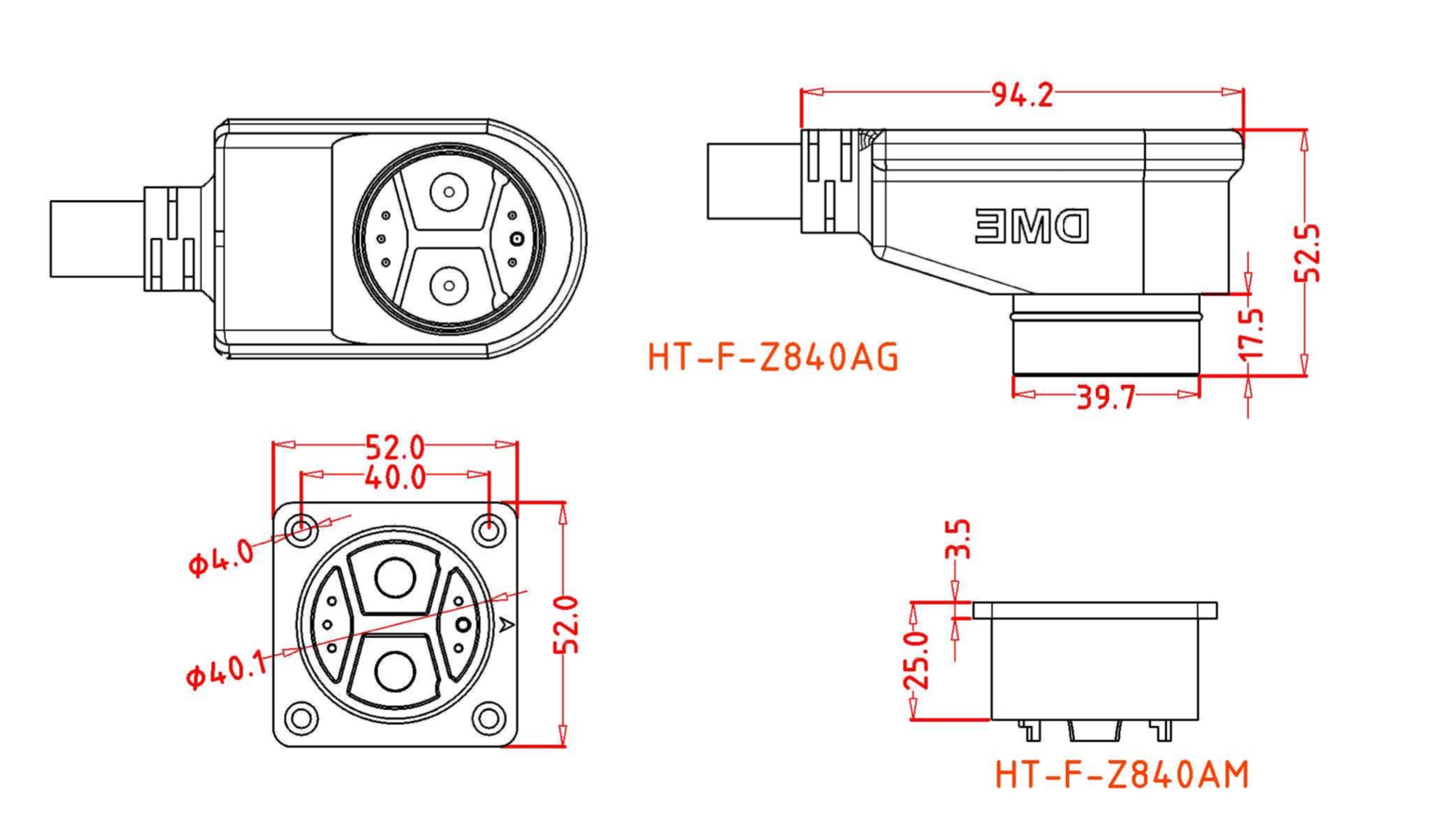 Z840AG 48V/60V 100Amp Panel Mount 8 pin Battery connector - Buy HT-F ...